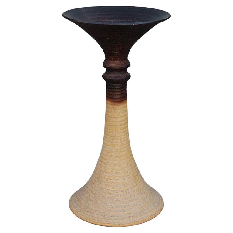 Large Ceramic Sculpture / Torchere Light For Sale at 1stDibs