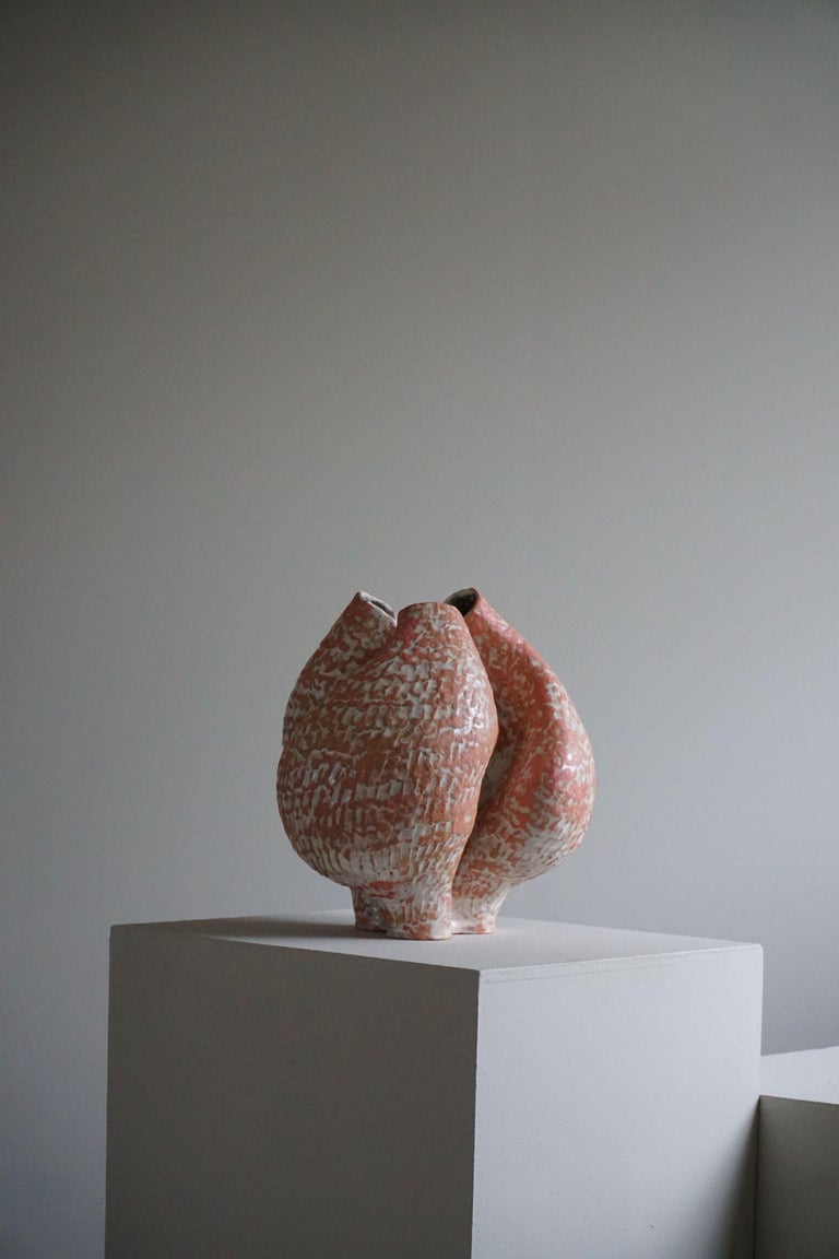 Large Ceramic, Stoneware Floorvase by Danish Artist Ole Victor, 2022 ...