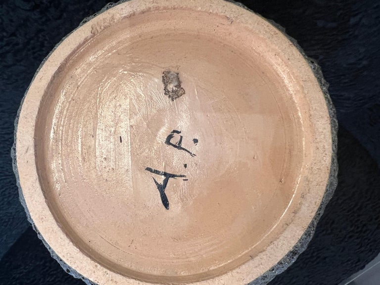 Large Ceramic Vase with Glazed Fish Decorations For Sale at 1stDibs