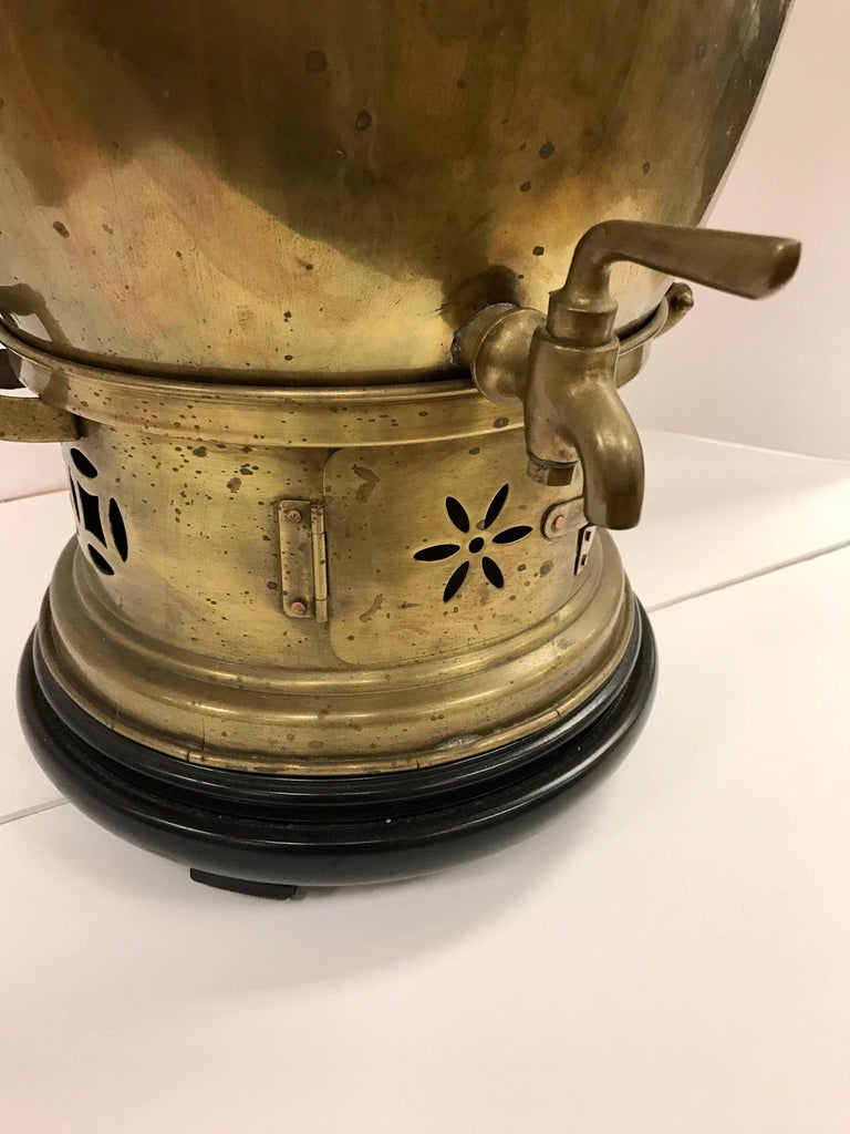Large Chinese Brass Samovar Table Lamp For Sale at 1stDibs | samovar ...
