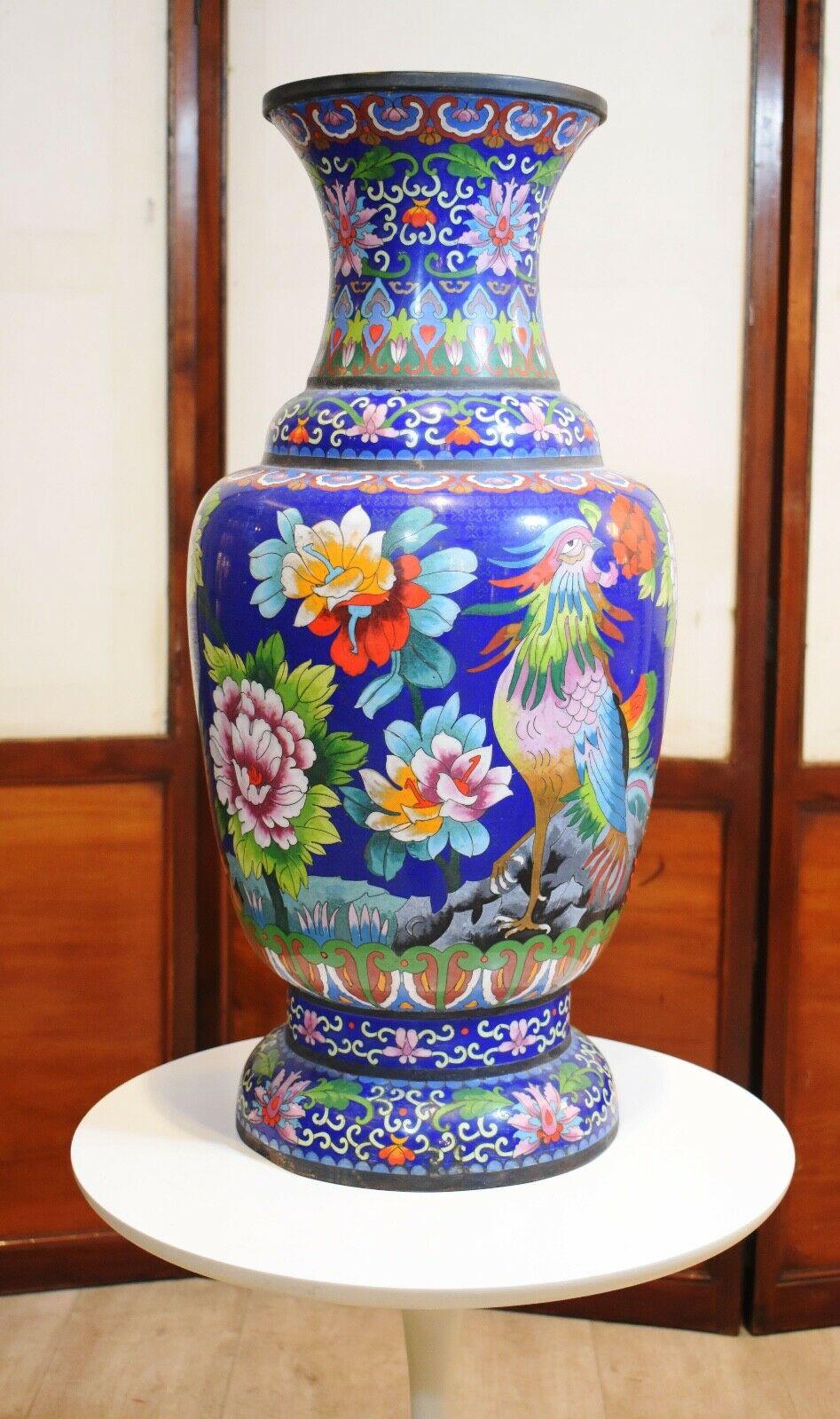 Large Chinese Cloisonné Baluster Vase at 1stDibs | large cloisonne vase ...