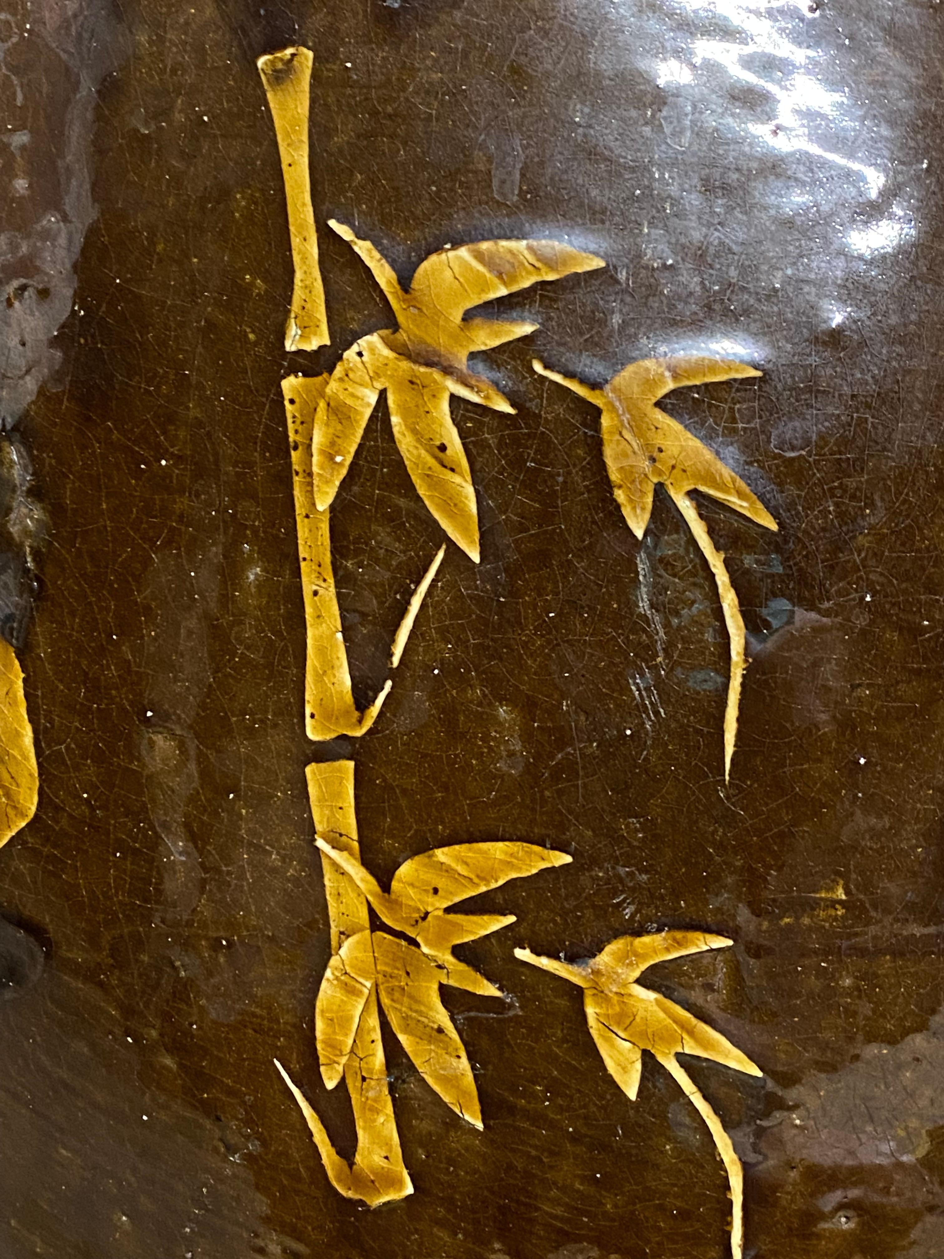 Large Chinese Pottery Bamboo and Panda Decorated Planters, Pair For ...