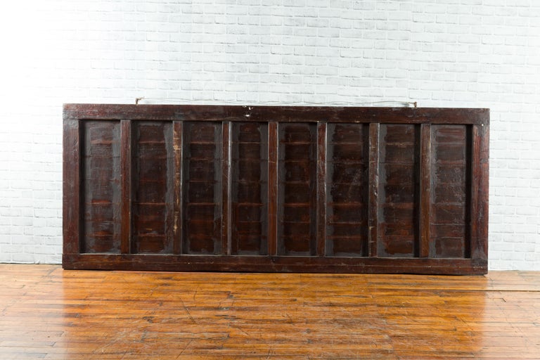 Large Chinese Qing 19th Century Carved Temple Signboard with Red ...