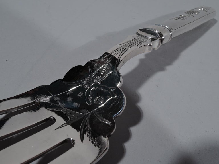 Large Chinese Silver Blossoming Branch Serving Fork by Tuck Chang For ...