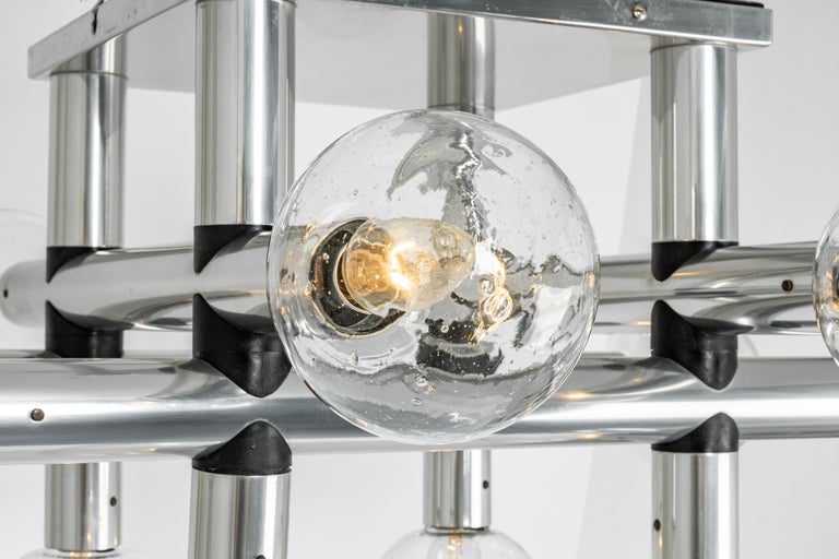 Large Chrome Space Age Sputnik Atomium Flush Mount by Kalmar, Austria ...