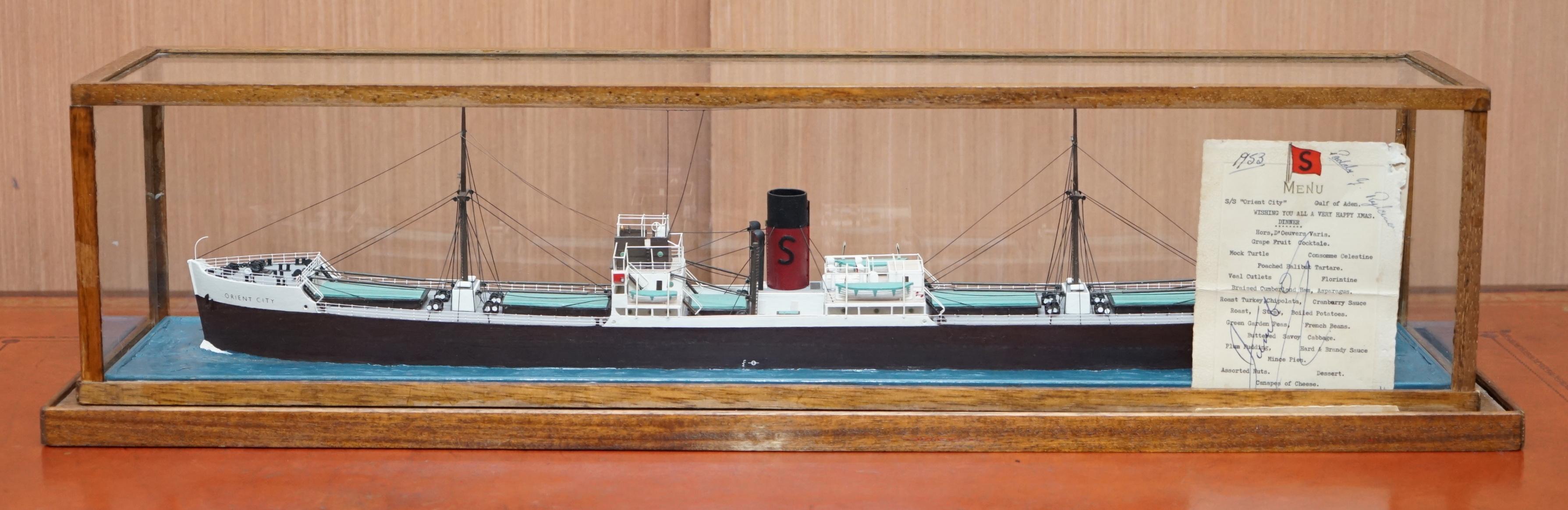 Large circa 1940 Model of the S.S Orient City 1917-1935 with 1952-1953 ...