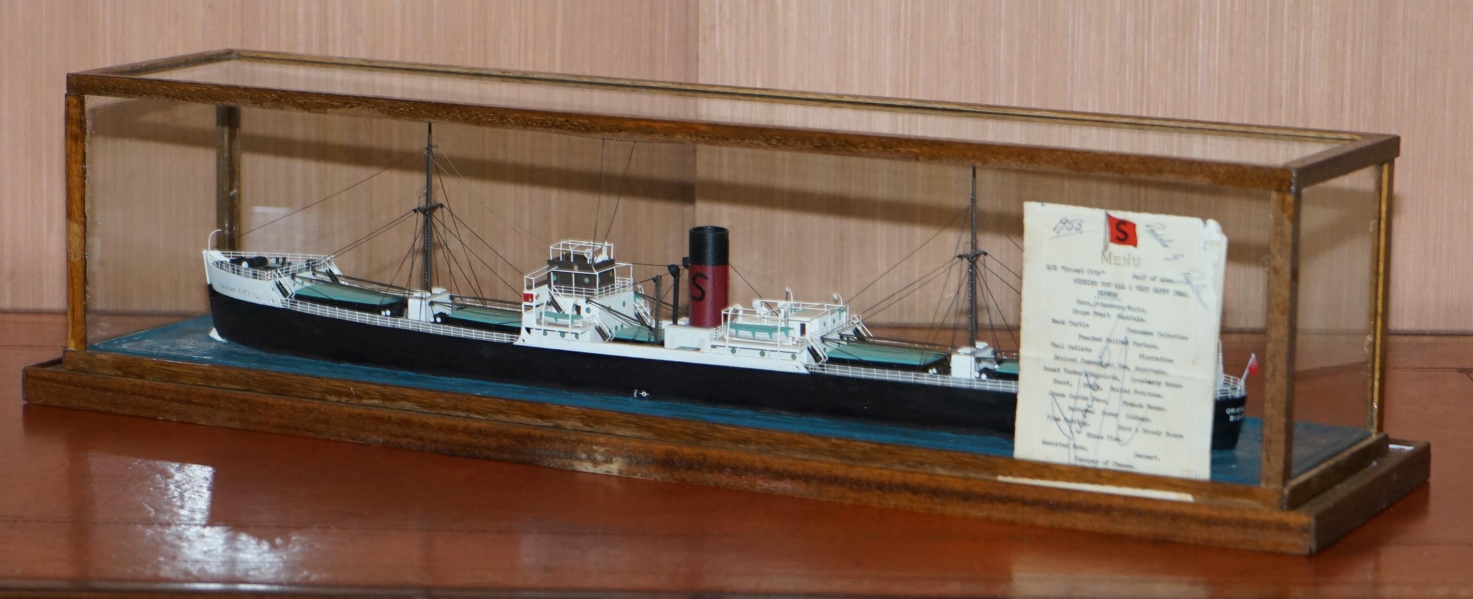Large circa 1940 Model of the S.S Orient City 1917-1935 with 1952-1953 ...