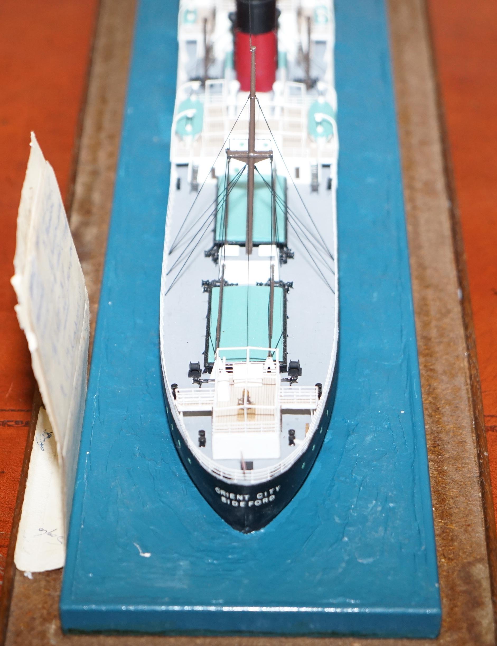 Large circa 1940 Model of the S.S Orient City 1917-1935 with 1952-1953 ...