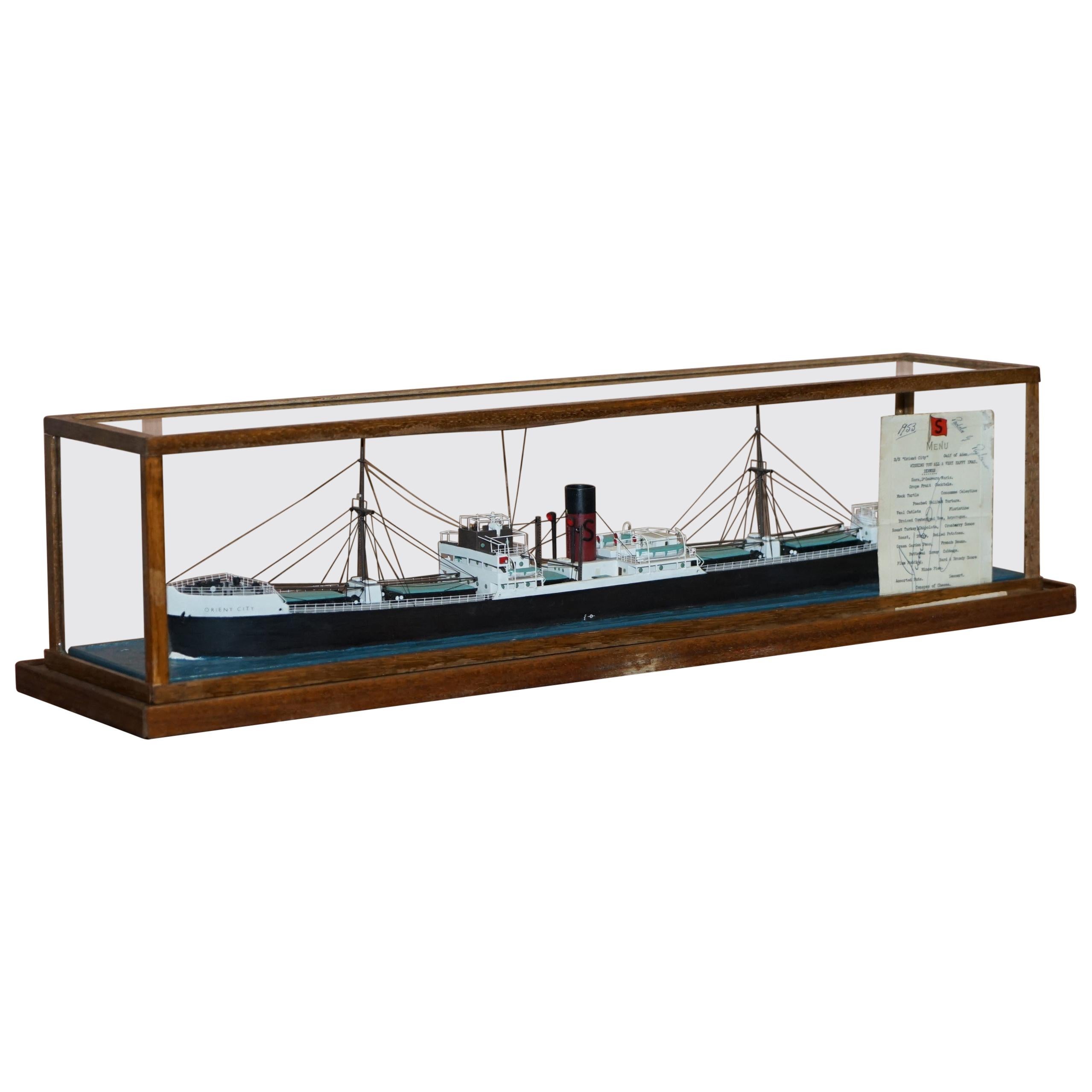 Large circa 1940 Model of the S.S Orient City 1917-1935 with 1952-1953 ...