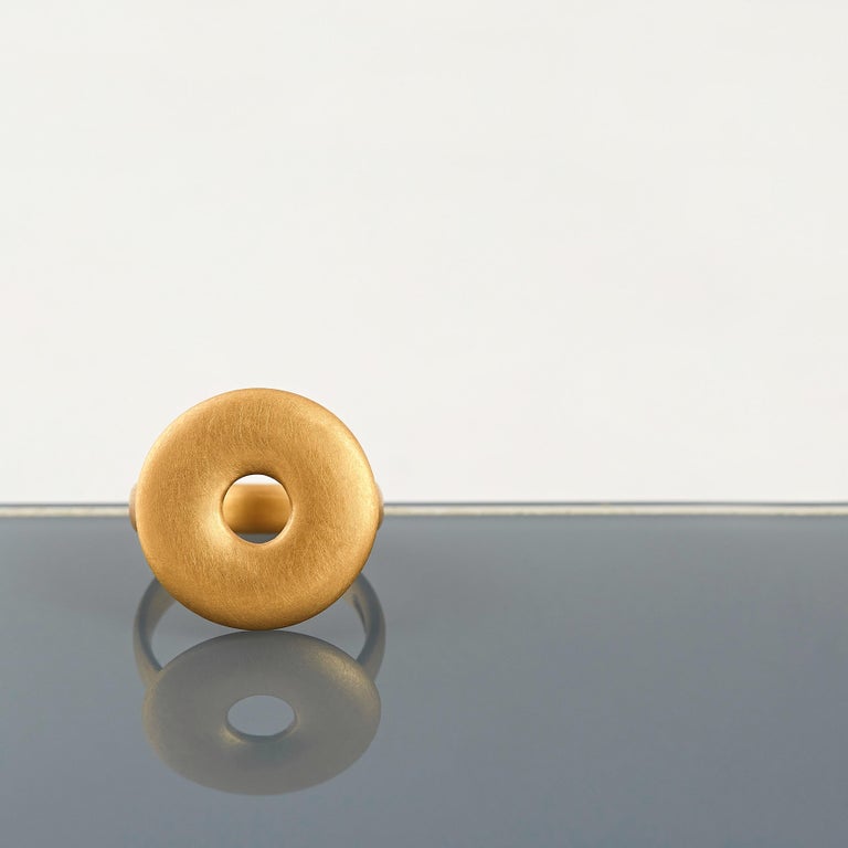 Large Circle Ring, 22ct Gold For Sale at 1stDibs