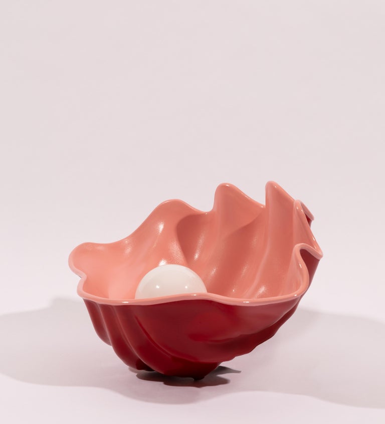Large Clam Shell Pink and Red Contemporary Table Lamp by Nusprodukt For ...