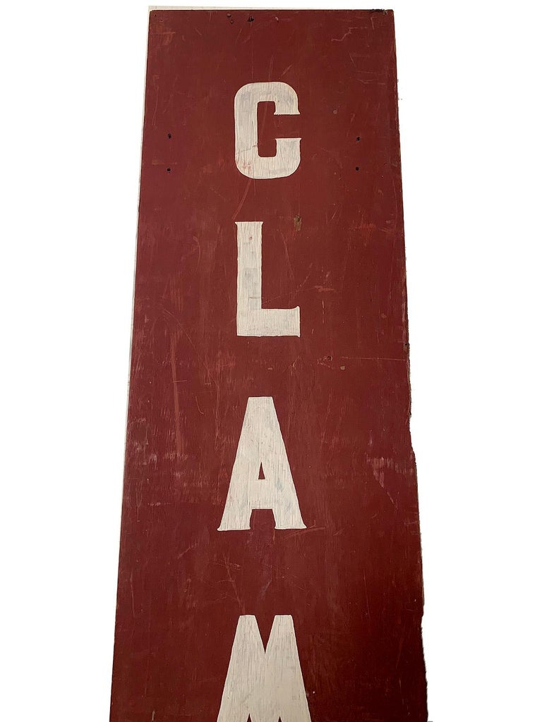 Large Clams Sign at 1stDibs