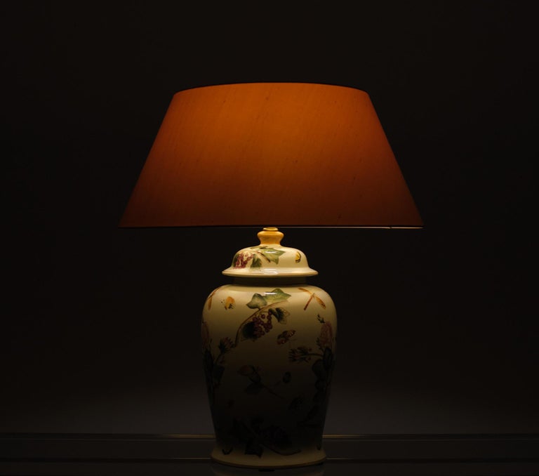 Large Classic Hand-Painted Table Lamp, Germany For Sale at 1stDibs