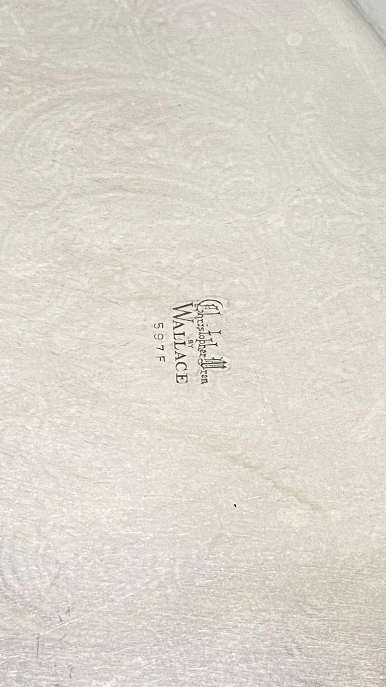 Large Classic Style Wallace Silver Plate Footed Serving Tray at 1stDibs ...