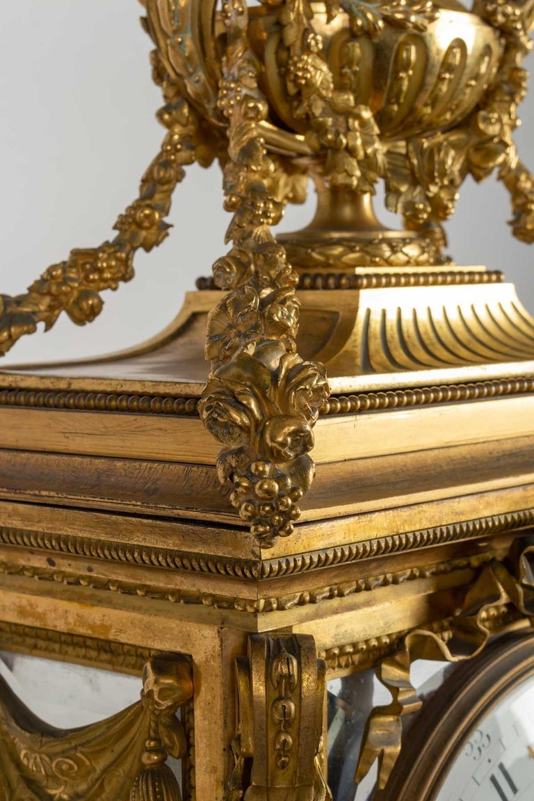 Large Clock, Louis XVI Style, 19th Century For Sale at 1stDibs