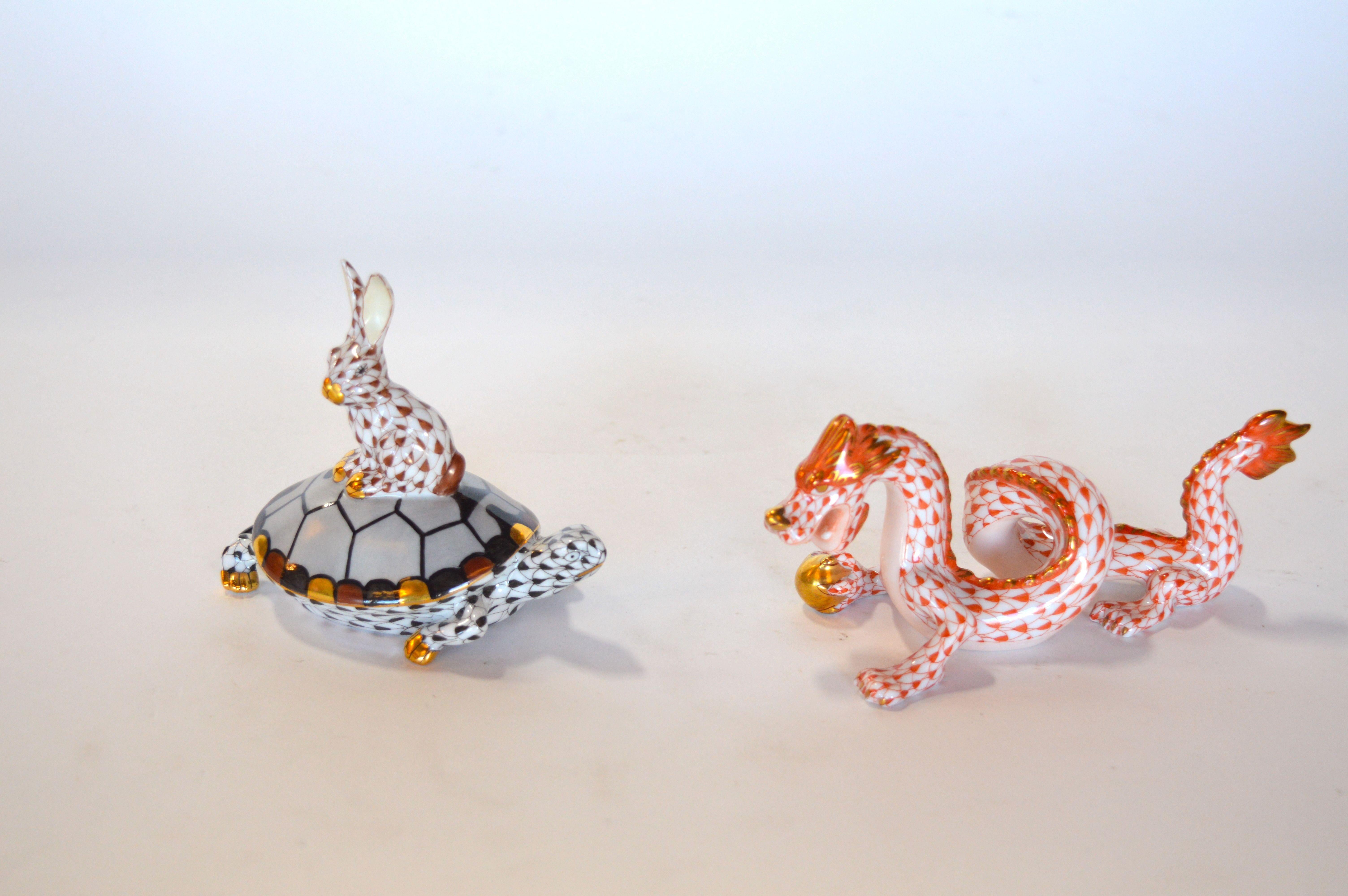 Large Collection of 27 Handpainted Porcelain Herend Hungary Figurines ...