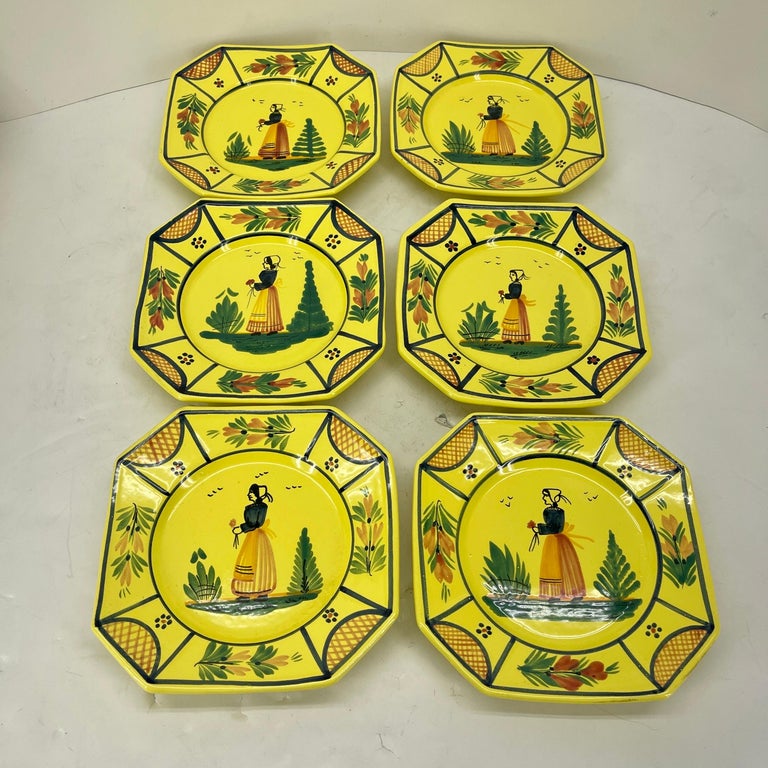 Large Collection of Quimper Serveware Faience, France, Circa 1980 For ...