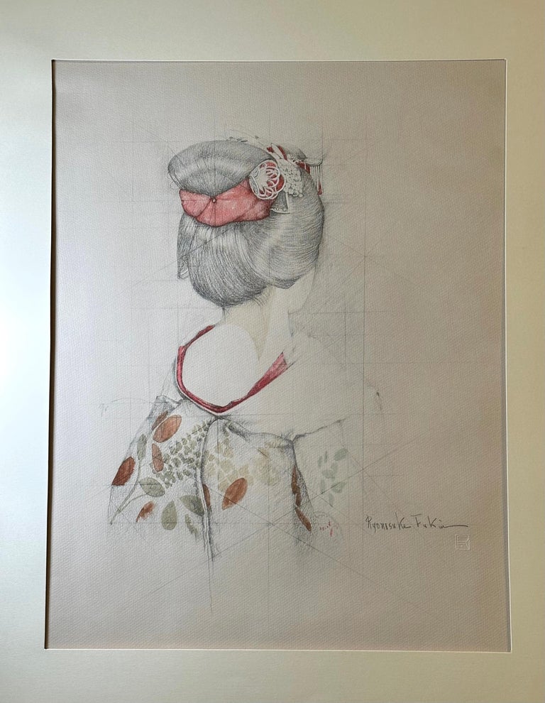 Large Collotype Print by Ryunosuke Fukui "from "Maiko" Series" For Sale ...