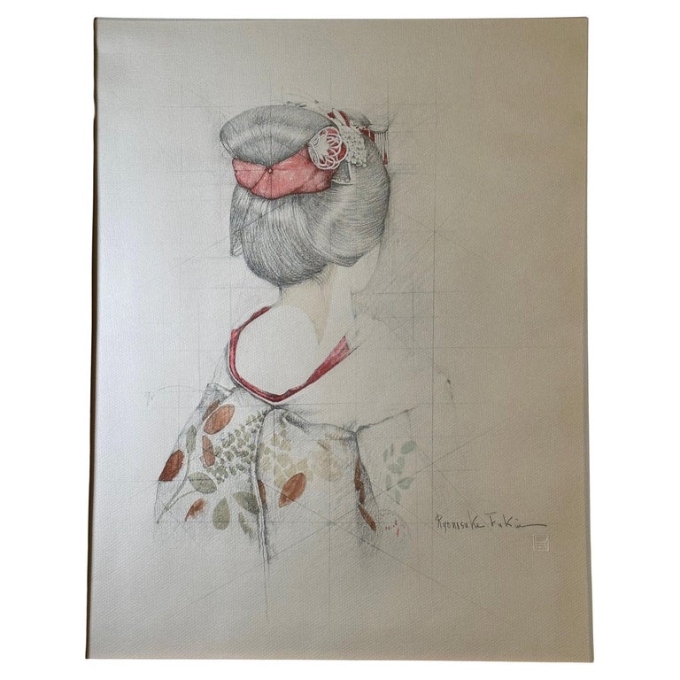 Large Collotype Print by Ryunosuke Fukui "from "Maiko" Series" For Sale ...