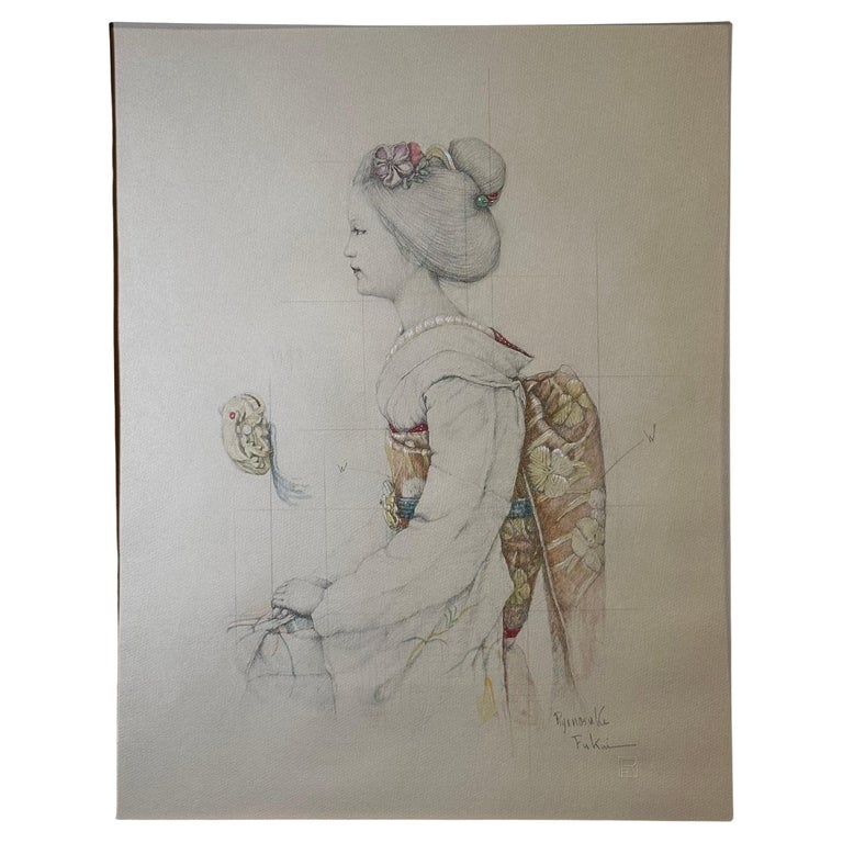 Large Collotype Print by Ryunosuke Fukui 'from "Maiko" Series' For Sale ...