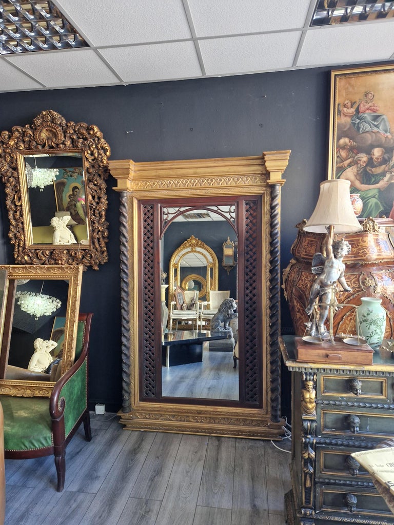 Antique Mifrror Full Length Mirror, Colonial Style, Harrods of London ...