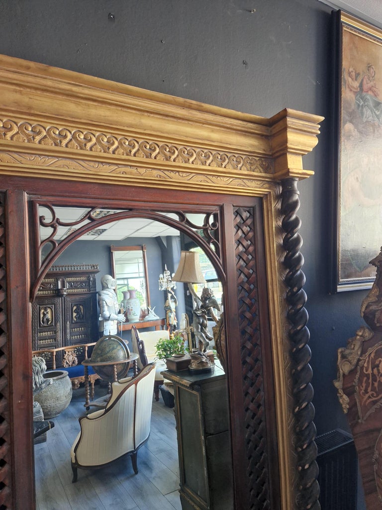 Antique Mifrror Full Length Mirror, Colonial Style, Harrods of London ...