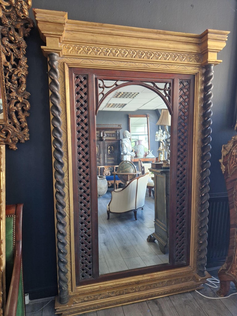 Antique Mifrror Full Length Mirror, Colonial Style, Harrods of London ...