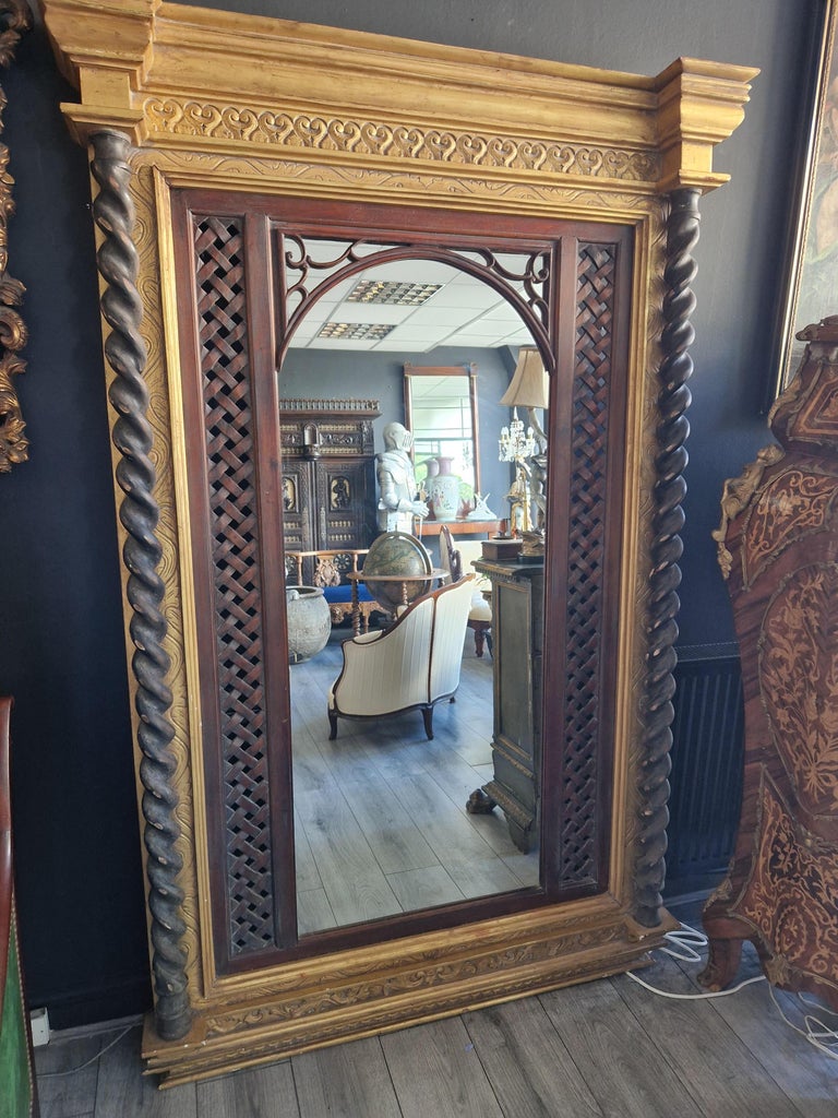 Antique Mifrror Full Length Mirror, Colonial Style, Harrods of London ...