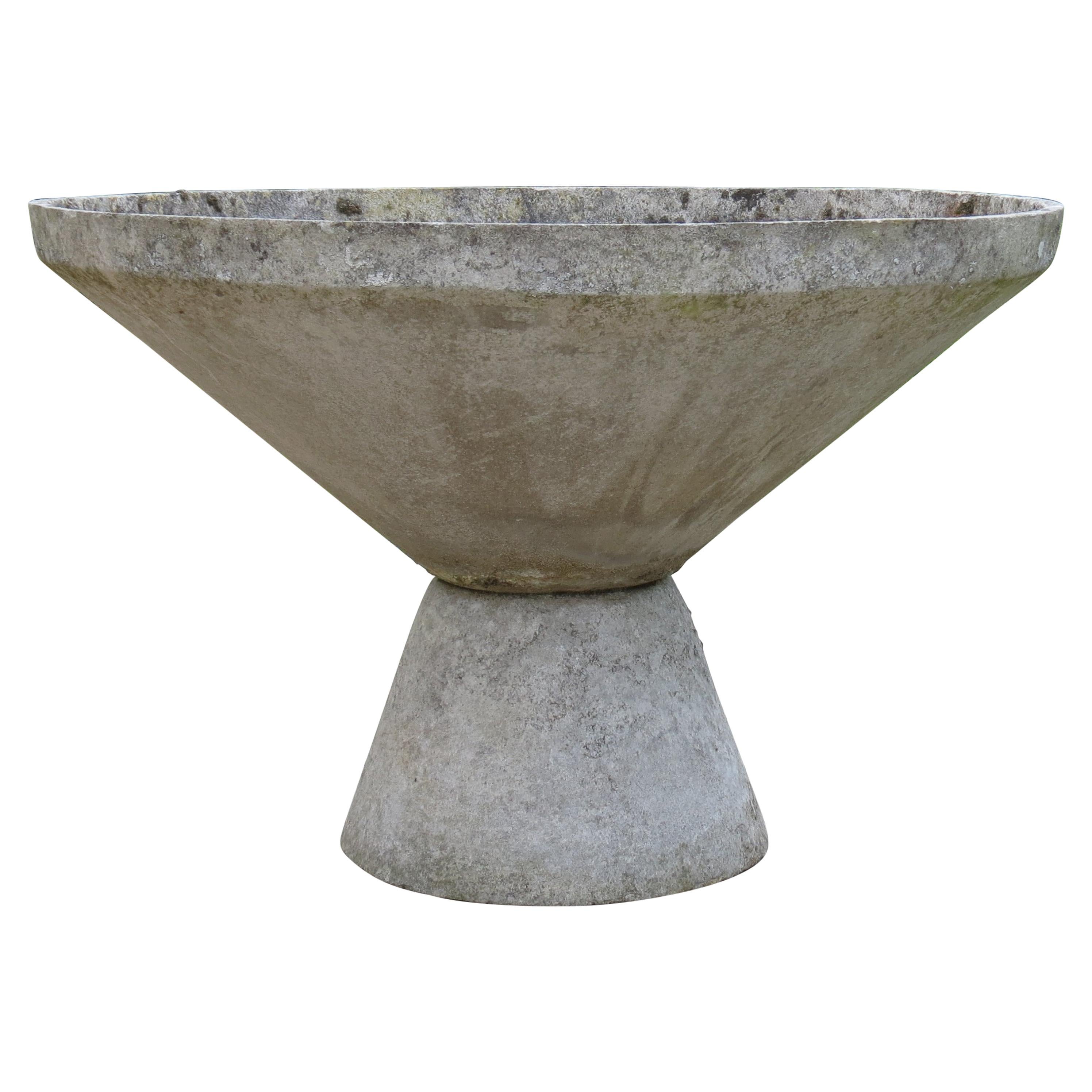 Large Concrete Board Conical Planter, 1970s at 1stDibs