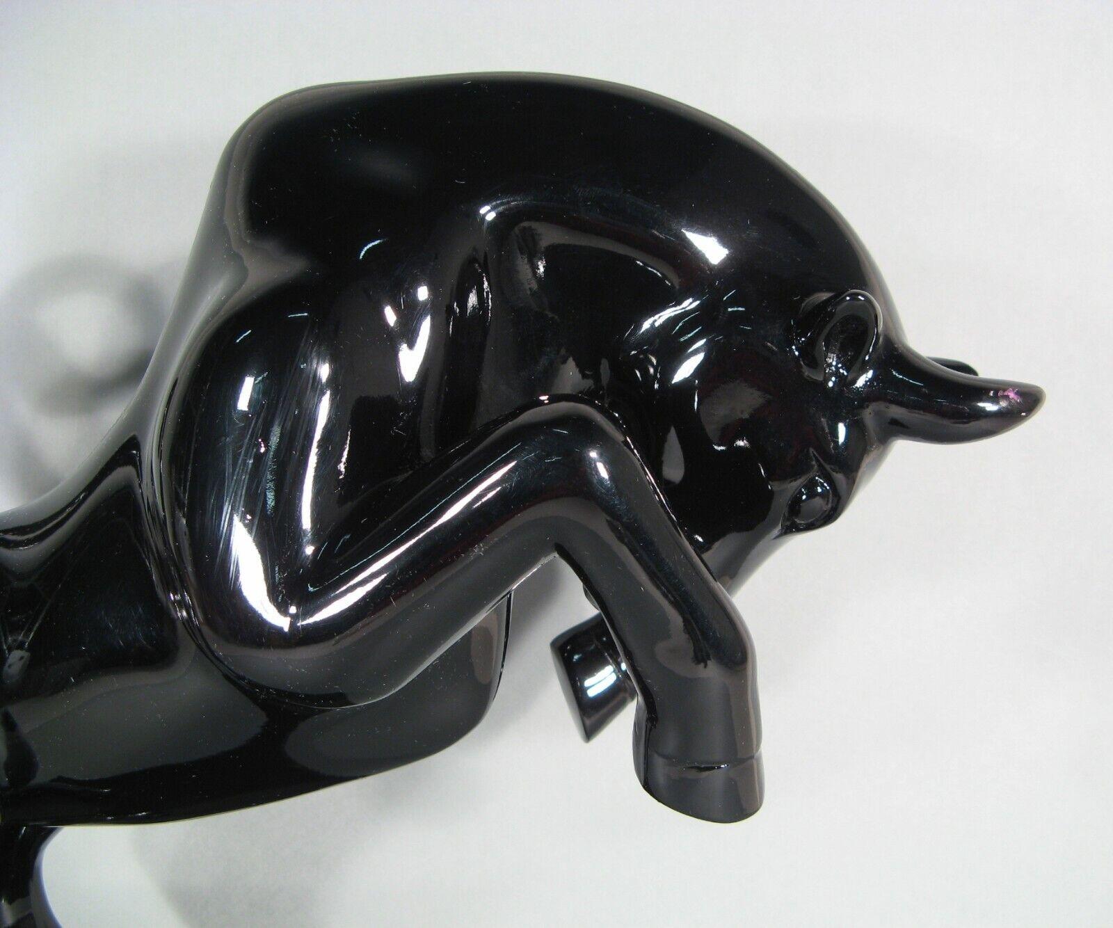 Large Contemporary Ceramic Bull Statue on Granite Base - 1Y130 For Sale ...
