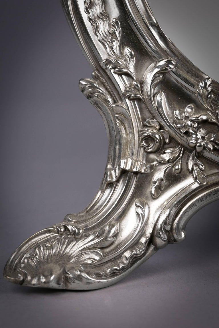 Large Continental Silver Table Mirror, circa 1880 For Sale at 1stDibs