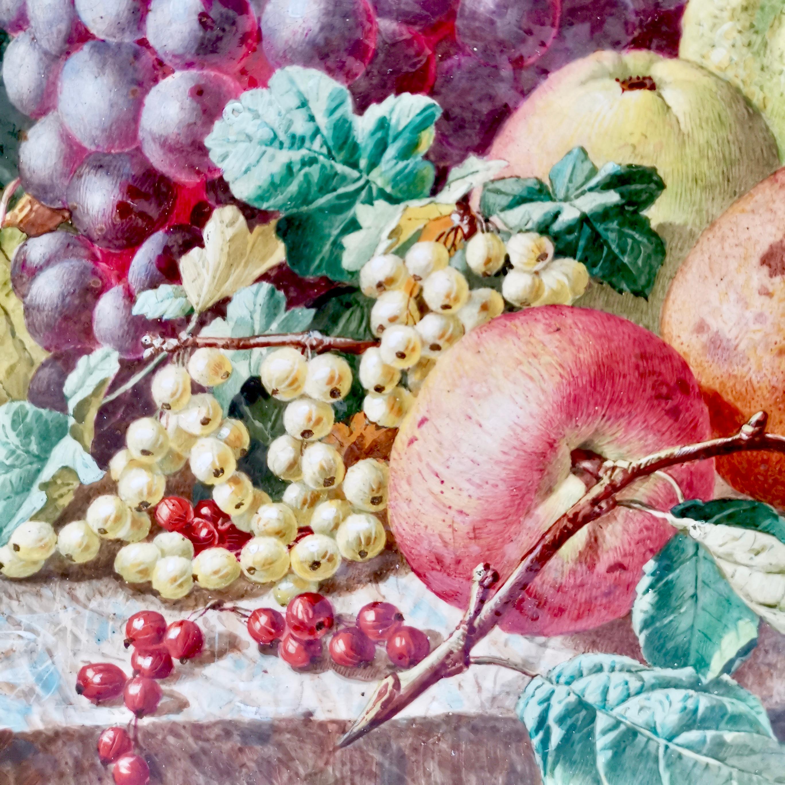 Large Copeland Charger Painted and Signed by C F Hurten, 1890 at 1stDibs