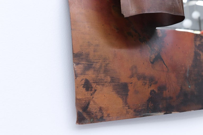 Large Copper Art Mirror with Jagged Edge by Wout Wessemius For Sale at ...