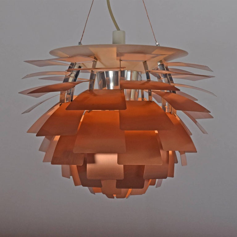 Large Copper Artichoke Lamp by Poul Henningsen for Louse Poulsen at 1stDibs