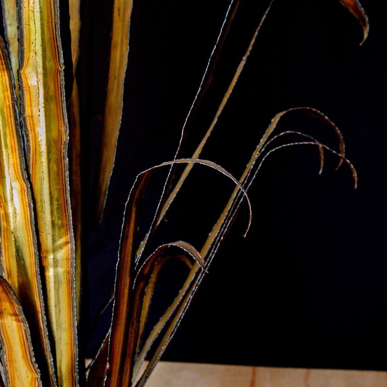 Large Copper Reed Floor Sculpture, 1970s For Sale at 1stDibs