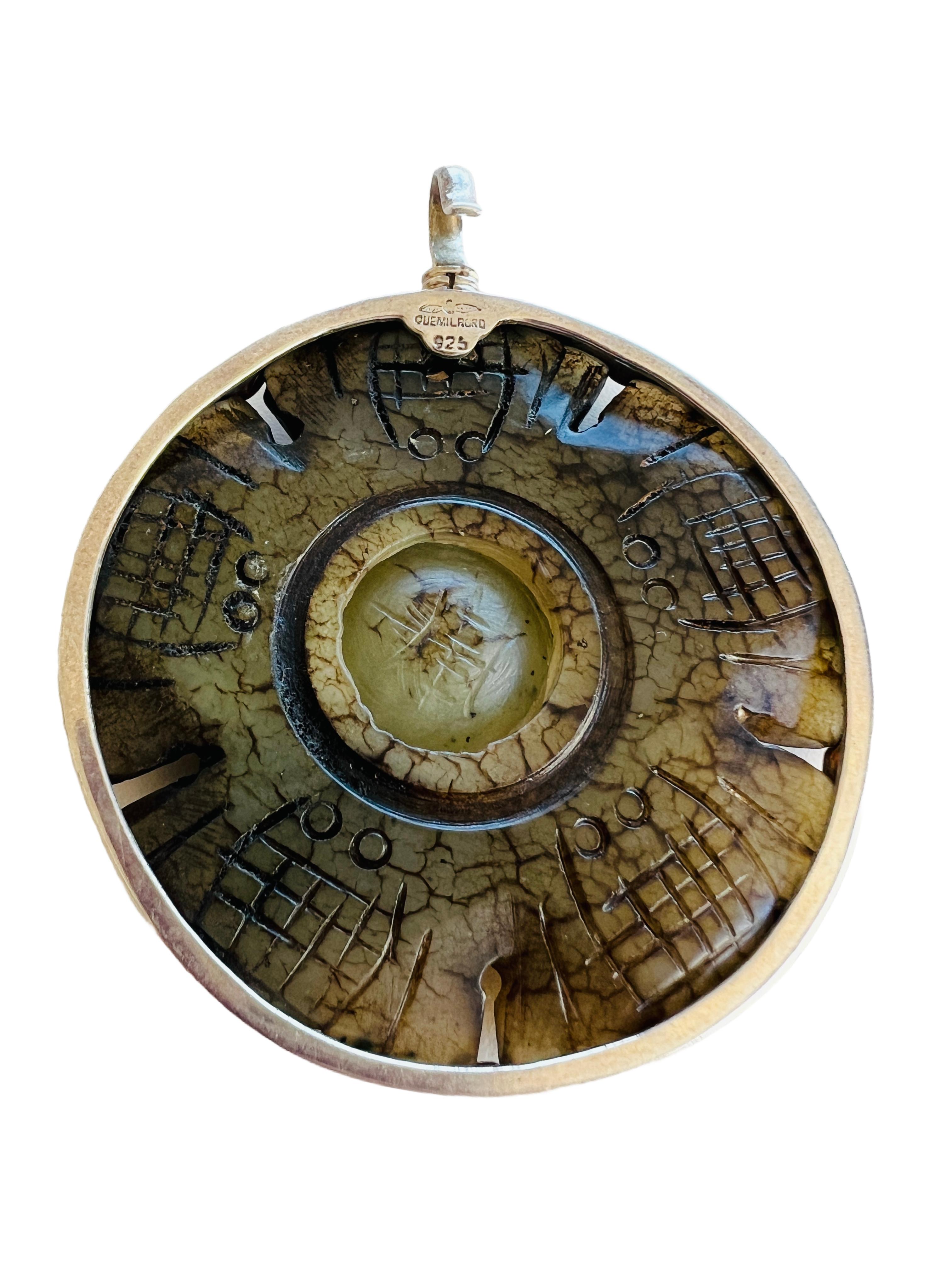 Large Coreen Cordova Que Milargo Mexico 925 Medallion Choker Necklace ...