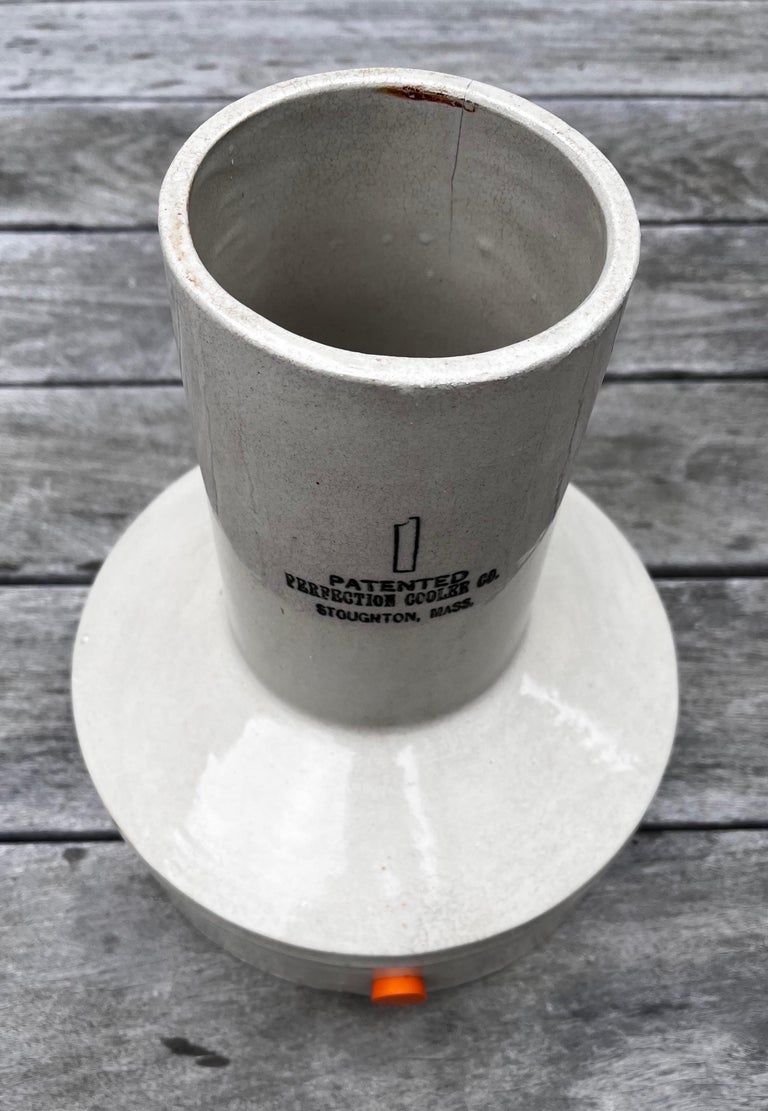 Large "Crock" with Orange Stopper For Sale at 1stDibs