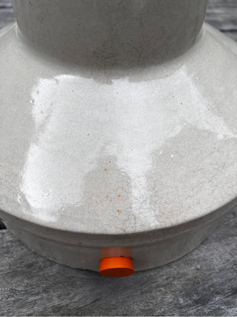 Large "Crock" with Orange Stopper For Sale at 1stDibs