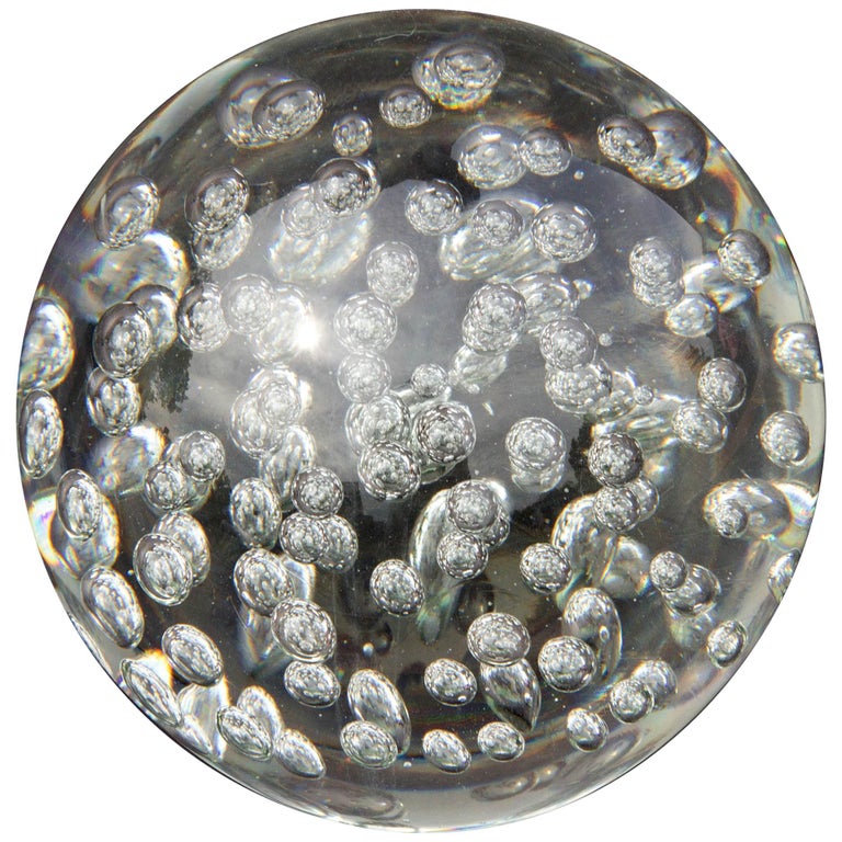 Large Crystal Ball Paperweight at 1stDibs
