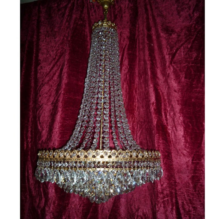 Large Crystal Chandelier at 1stDibs