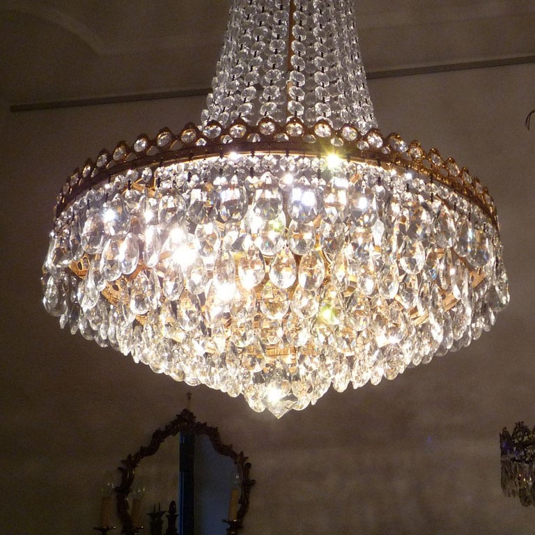 Large Crystal Chandelier at 1stDibs