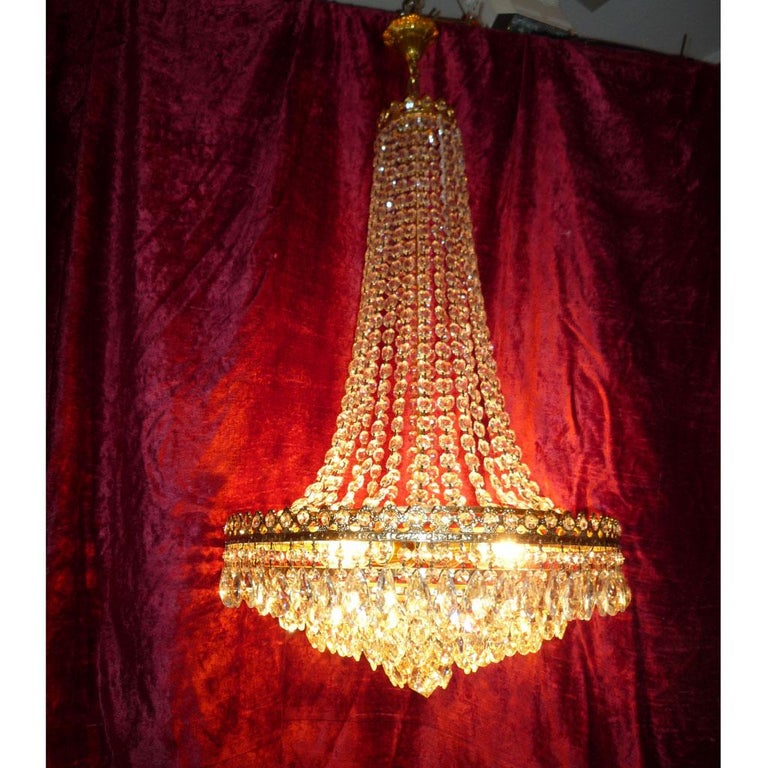 Large Crystal Chandelier at 1stDibs