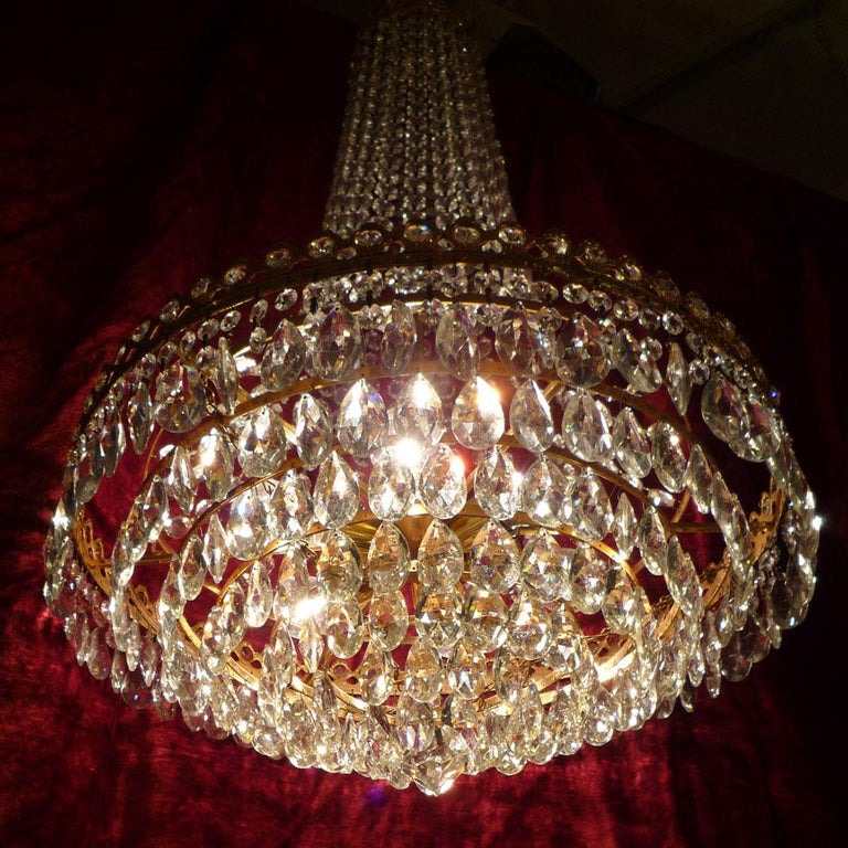 Large Crystal Chandelier at 1stDibs
