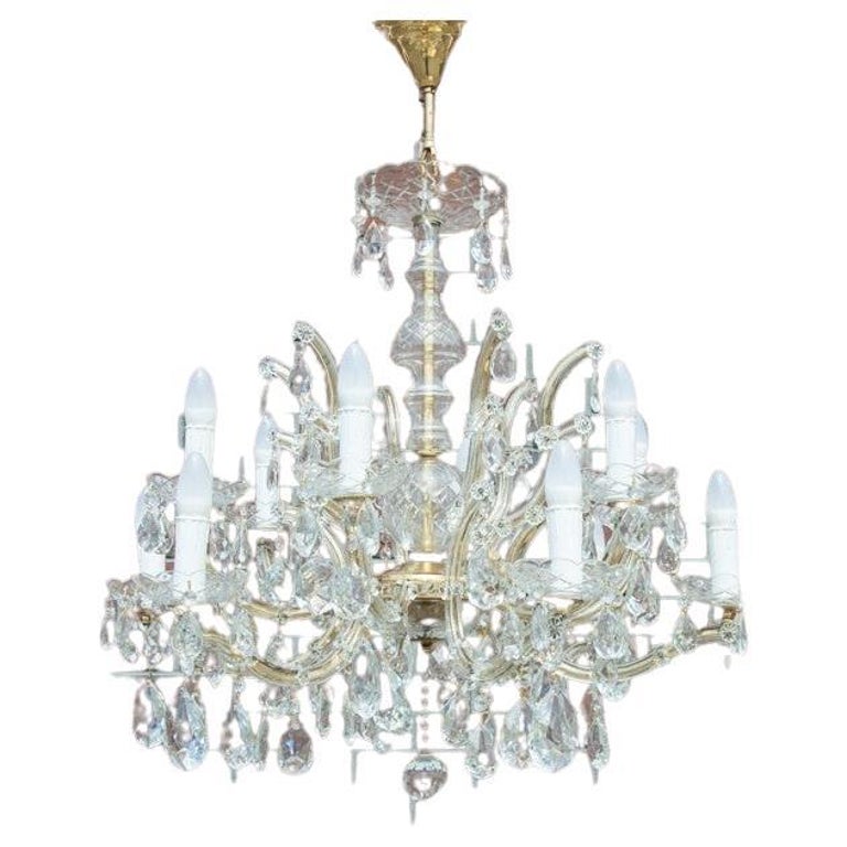 Grand lustre en cristal, France, première moitié du XXe siècle En vente ...