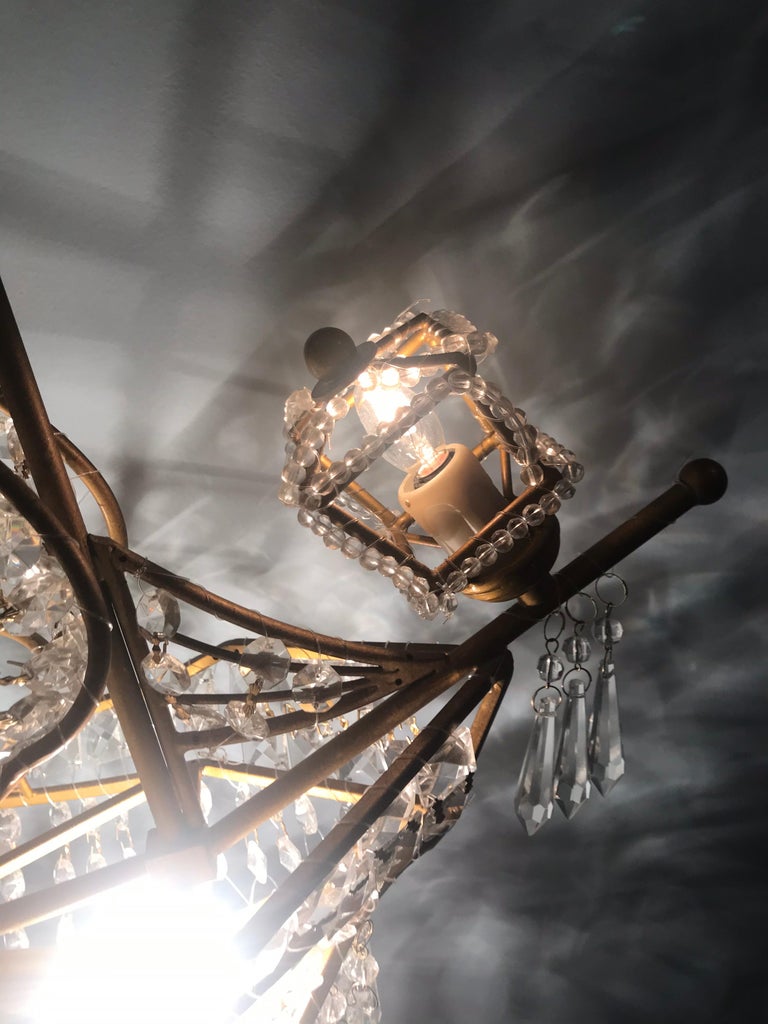 Large Crystal Ship Chandelier For Sale at 1stDibs