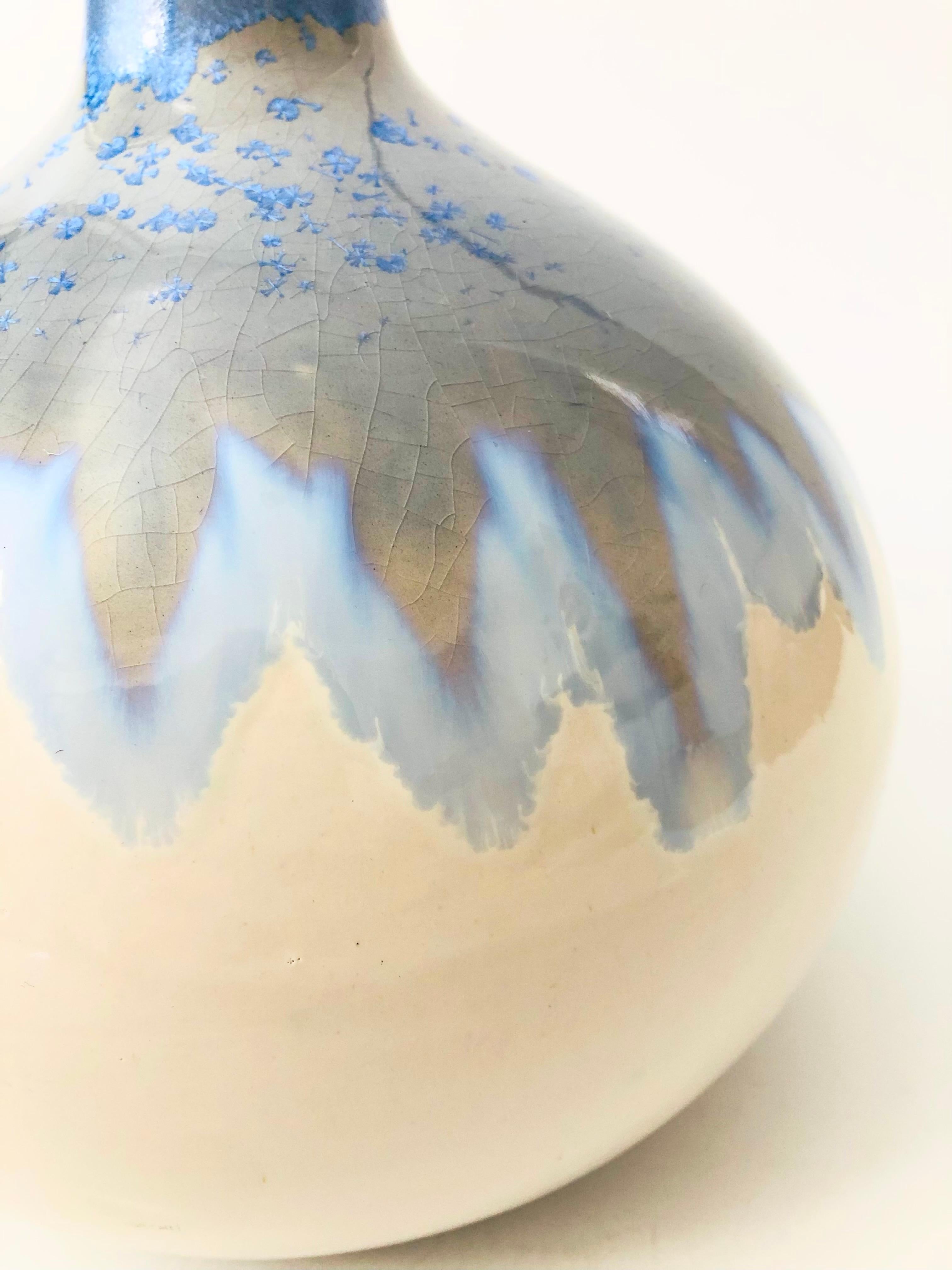 Large Crystalline Pottery Vase For Sale at 1stDibs