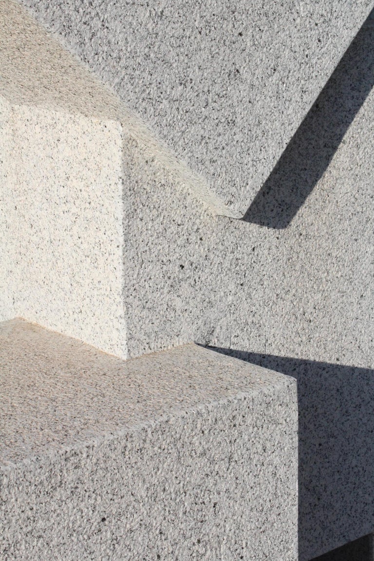 Large Cuboid Modernist Grey Granite Sculpture at 1stDibs