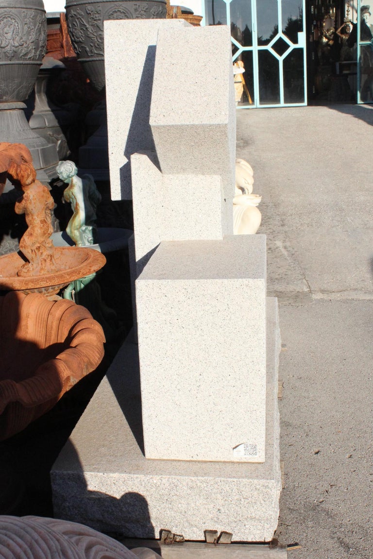 Large Cuboid Modernist Grey Granite Sculpture at 1stDibs