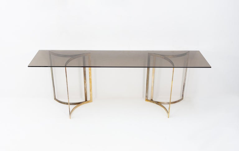 Large Curved Console Table, 1970s at 1stDibs