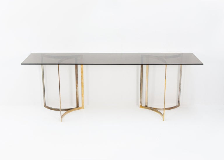 Large Curved Console Table, 1970s at 1stDibs